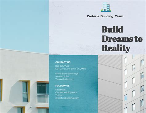 Free Apartment Construction Tri Fold Brochure Template To Edit Online