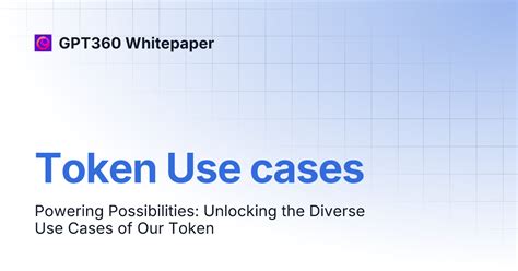 Token Use Cases Gpt360 Whitepaper