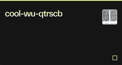 Cool Wu Qtrscb Codesandbox
