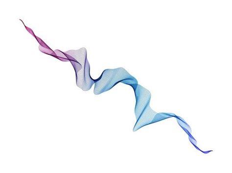Vector Wave Lines Flowing Dynamic Colorful Blue Pink Isolated On White Background For Concept Of