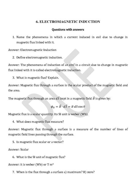 Solution Electromagnetic Induction Studypool