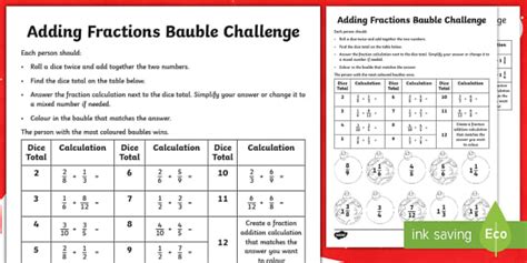 Christmas Adding Fractions Interactive Game KS Resources
