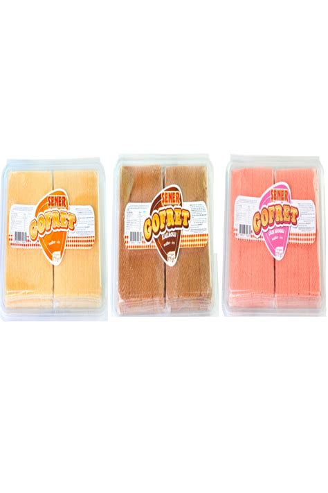 Şener Glikozsuz Çıtır Gofret 3 X 375 Gr Sade Gofret Kakaolu Gofret