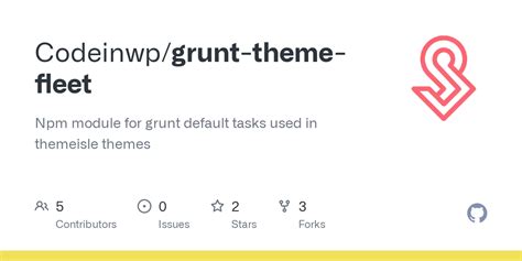 Github Codeinwpgrunt Theme Fleet Npm Module For Grunt Default Tasks