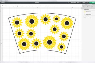 Sunflower Wrap Venti Cold Cup Svg Graphic By BlackSnowShopTH Creative