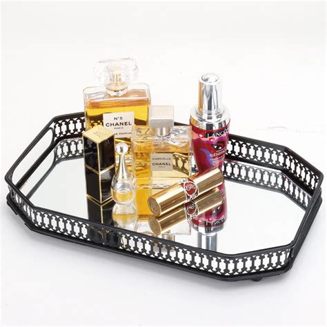 Suzile 3 Pcs Perfume Trays For Dresser Rectangle Acrylic