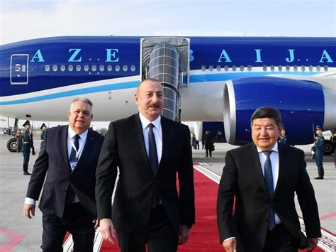 President Of Azerbaijan Ilham Aliyev Arrived In Kyrgyzstan For Visit