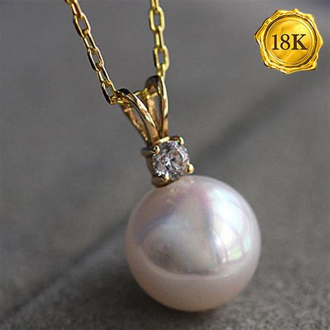 Jewelryroom EXCLUSIVE MM JAPAN AKOYA PEARL KT SOLID GOLD PENDANT Item