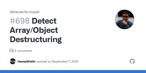 Detect Array Object Destructuring Issue Dsherret Ts Morph Github