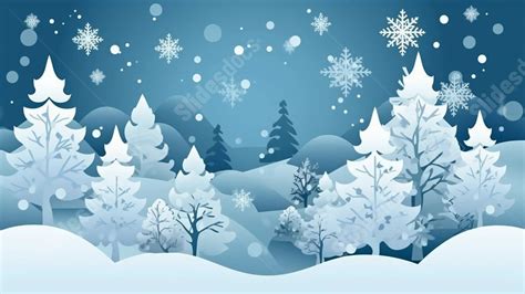 Stunning Blue Snowflakes Add Splendor To Christmas Powerpoint Background For Free Download