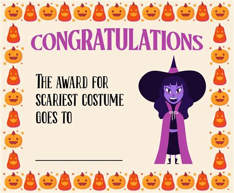 Halloween Costume Awards 15 Free Pdf Printables Printablee