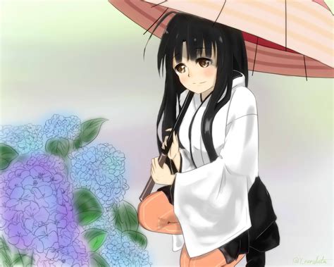 배경 화면 애니메이션 소녀들 간타이 컬렉션 Shouhou Kancolle 긴 머리 흑발 독주 삽화 디지털 아트 팬 아트 2560x2048