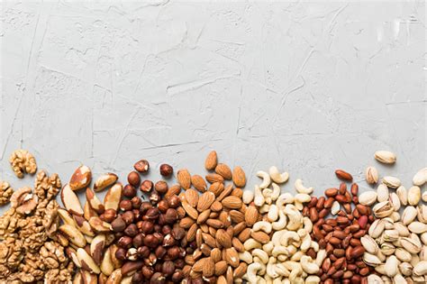 다른 견과류 프레임 배경입니다 클로즈업 평면도 평면도 Vopy 공간으로 누워 호두 피스타치오 아몬드 헤이즐넛 캐슈넛 0명에 대한 스톡 사진 및 기타 이미지 Istock