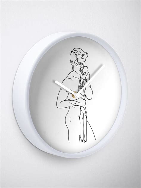 Reloj Millas Arte de línea Arte de línea de hombre desnudo Arte de pared imprimible