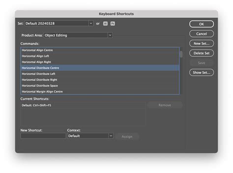 Solved Assigning Shortcut To Horizontal Distribute Center Adobe