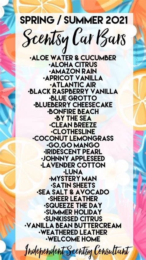 Spring Summer Car Bars 2021 Best Car Air Freshener Scentsy