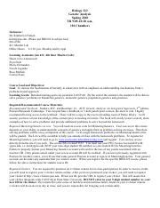 Bio322 Genetics Syllabus Sp2018 Pdf Biology 322 Genetic Analysis