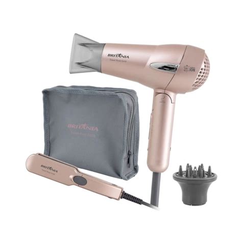 TUPI S A COMBO SECADOR PLANCHITA RIZADORA BRITANIA KIT TRAVEL ROSE