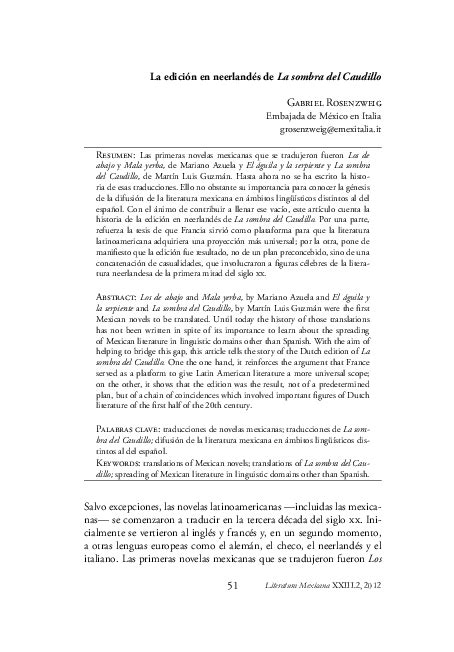 Pdf La Edición En Neerlandés De La Sombra Del Caudillo