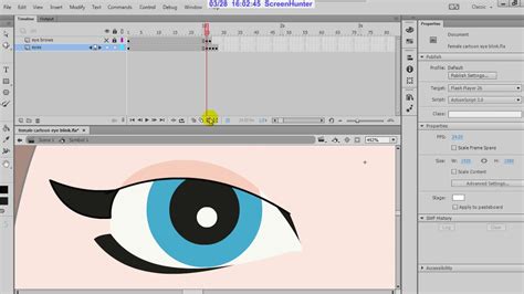 Eye Blink Animation In Flash Youtube