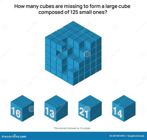 Vector 3d Isometric Graphic Of Cubes Shapes A Logical Reasoning