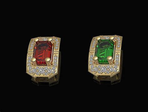 Rectangular Cluster Pendant 3d Model 3d Printable Cgtrader