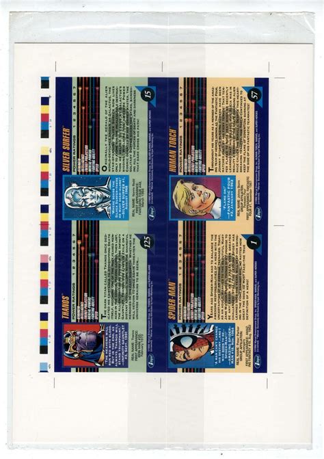 1992 Marvel Impel Limited Edition 4 Card Numbered Uncut Sheet Human