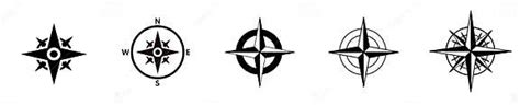 Compass Compass Rose World Directions Icon Stock Illustration