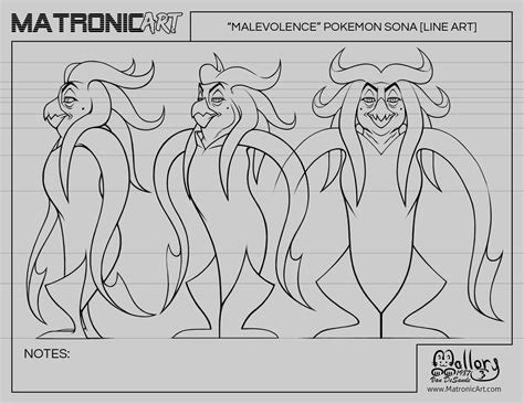 Sonas Fanart Malevolence [poke Oc] Line Art — Weasyl