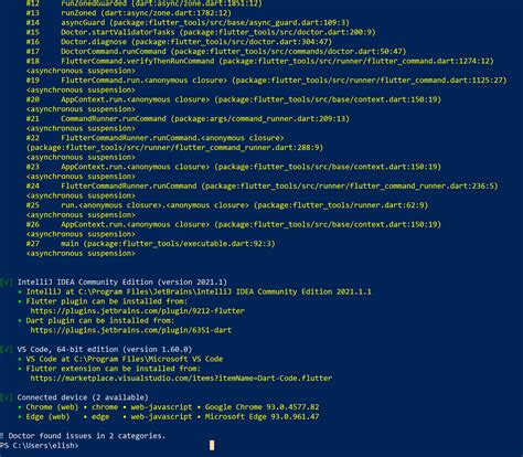 Error When Running Flutter Doctor · Issue 90245 · Flutterflutter · Github
