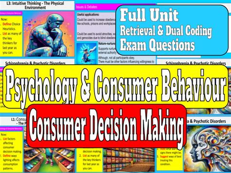 Consumer Decision Making Psychology Consumer Behaviour Cie Teaching