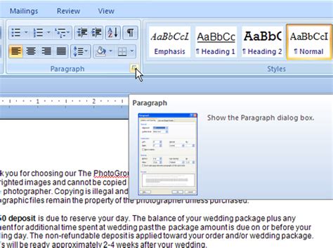 how to set a tab in the word 2007 tabs dialog box dummies