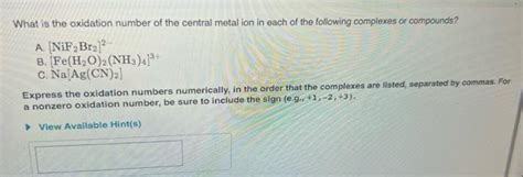 Solved What Is The Coordination Number For Each Of The Chegg