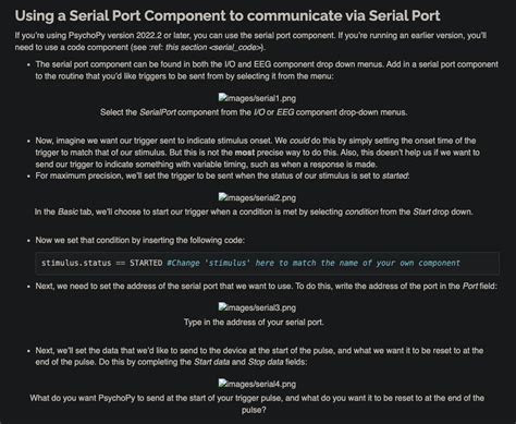 Missing Images In Documentation On New Component Serial Port Other