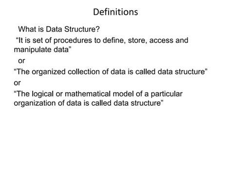 Introduction To Data Structures Ppt