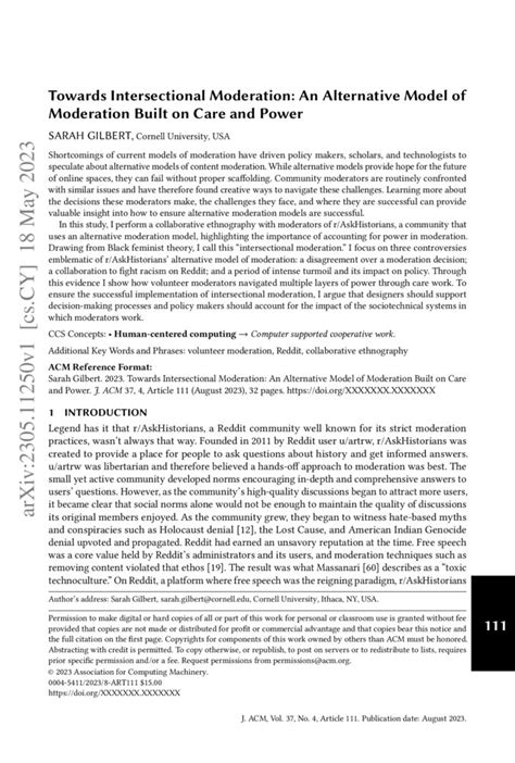 Towards Intersectional Moderation An Alternative Model Of Moderation