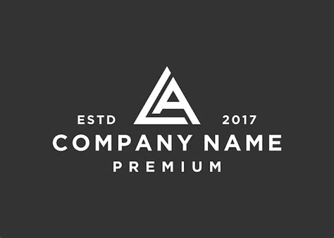 Premium Vector Letter La Triangle Logo Design Vector Illustration Template