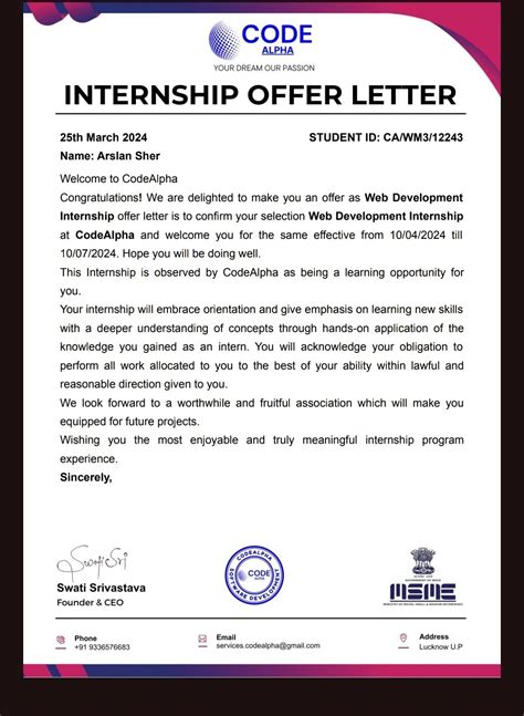 Arsalan Sher On Linkedin Codealpha