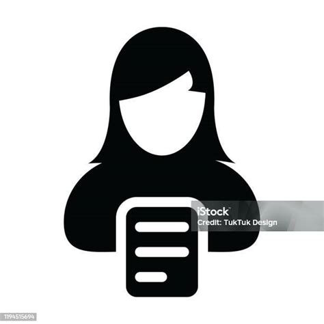 문말 그림 그림에 문서 기호와 사용자 아이콘 벡터 여성 사람 프로필 거래 내역서에 대한 스톡 벡터 아트 및 기타 이미지 거래
