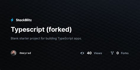 typescript forked stackblitz