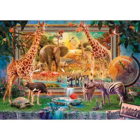 Donnez vie à la Savane Puzzle de pièces aux couleurs vives