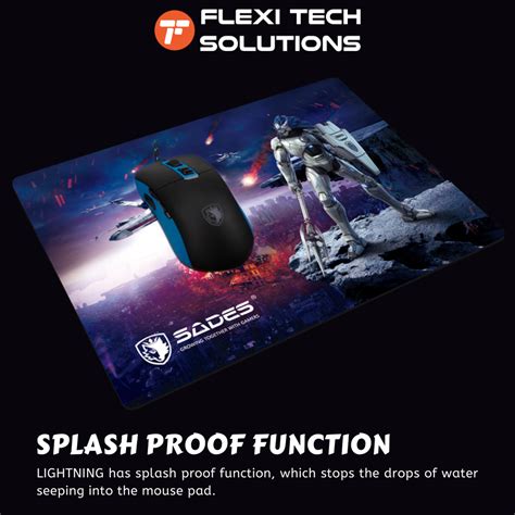 Sades Lightning Mouse Pad Ultra Low Friction For Fast Swipes Flexi Tech