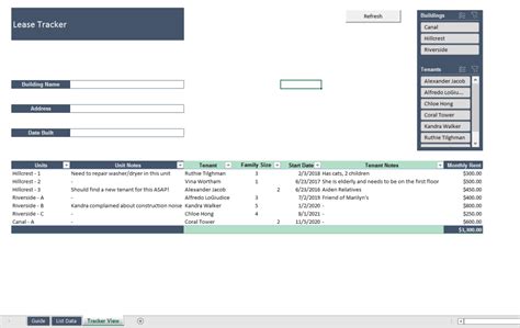 Lease Tracker Excel Template Eloquens