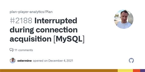 Interrupted During Connection Acquisition Mysql · Issue 2188 · Plan Player Analyticsplan