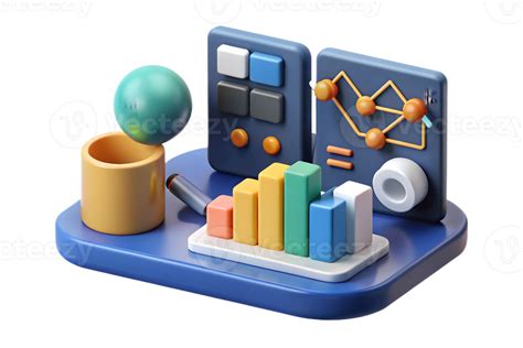 Isometric Flat AI Powered Predictive Analytics Concept As A Clean Abstract Depicting Predictive
