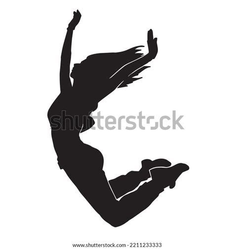 Vector Isolated Silhouette Dancing Girl Stock Vector Royalty Free
