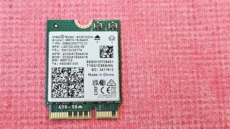 ☆筆電 Intel Ac Ax201ngw M 2 Ngff 藍芽 5 0 雙頻 Ax201 Wifi 6 無線網卡 Yahoo拍賣