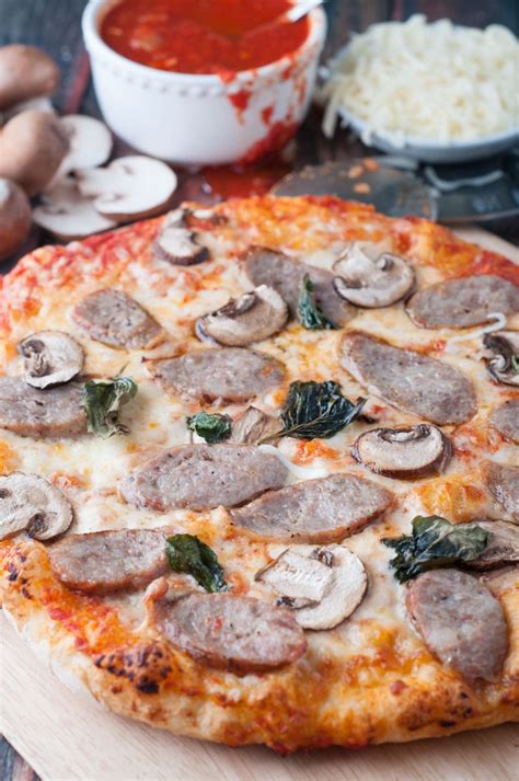 Bbq Italian Sausage Mushroom Pizza Photos Food Recipe Recipes