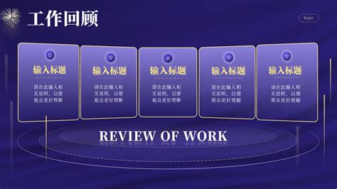 蓝色简约商务工作汇报ppt模板 商务模板 51ppt模板网