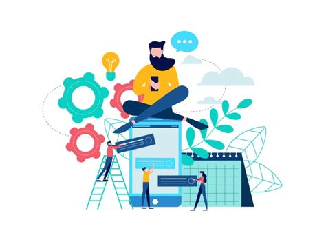 Cross Platform Coding Landing Page Website Vector Image
